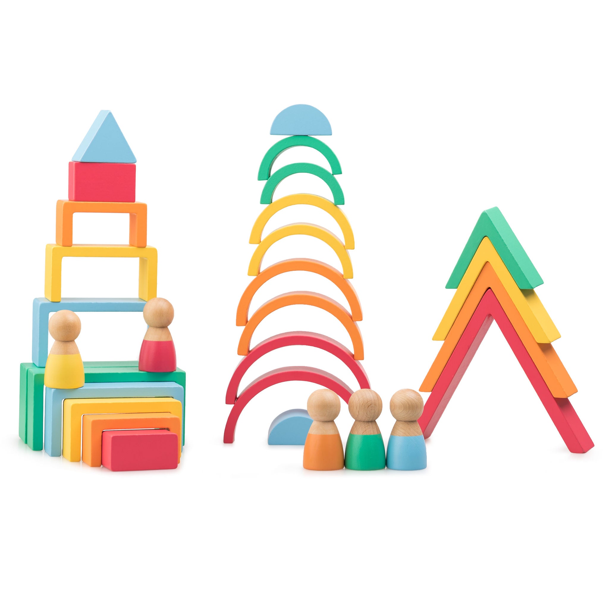 Montessori Rainbow Blocks - Perfect for Creative Kids 3+ – Nova Toys